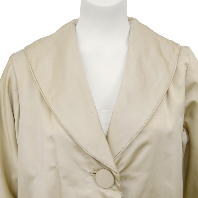 Spring/Summer 1958 Christian Dior Haute Couture Satin Evening Coat at ...