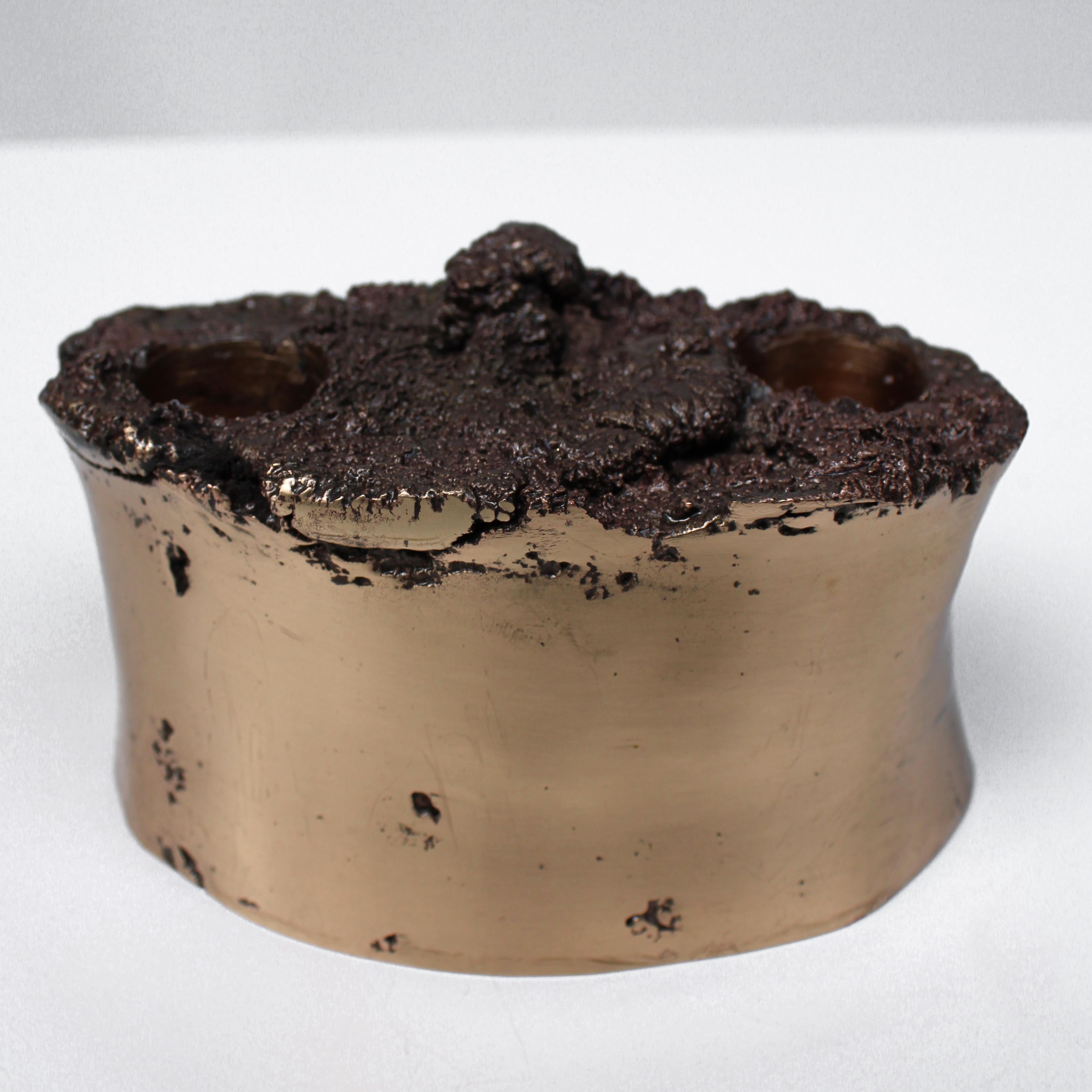 Sprue Candlestick Cast Bronze by Studio Sunt For Sale at 1stDibs