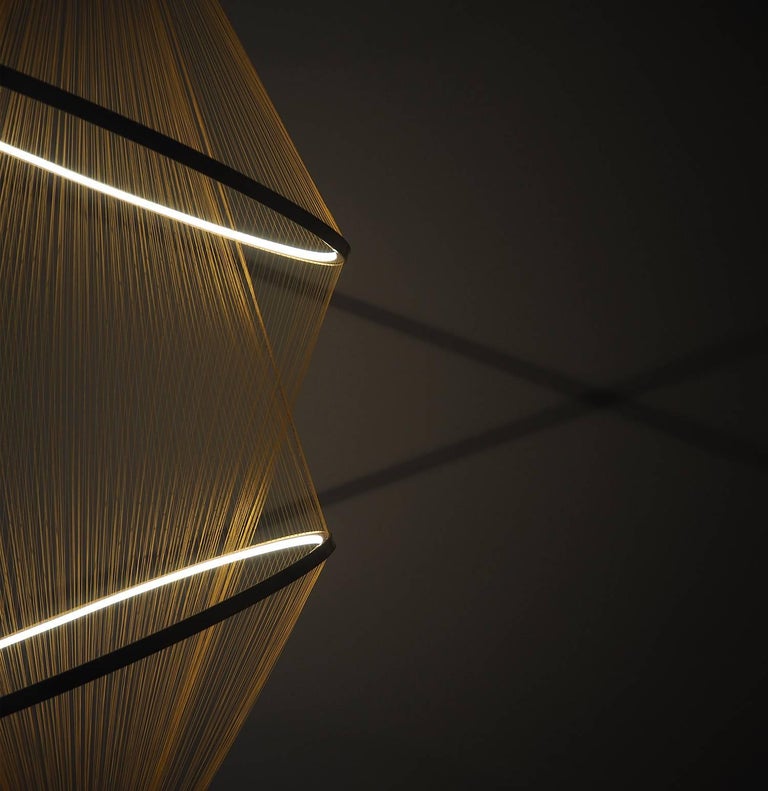 Spun Halo Pendant Lamp, Light Sculpture, Woven Chandelier For Sale at ...