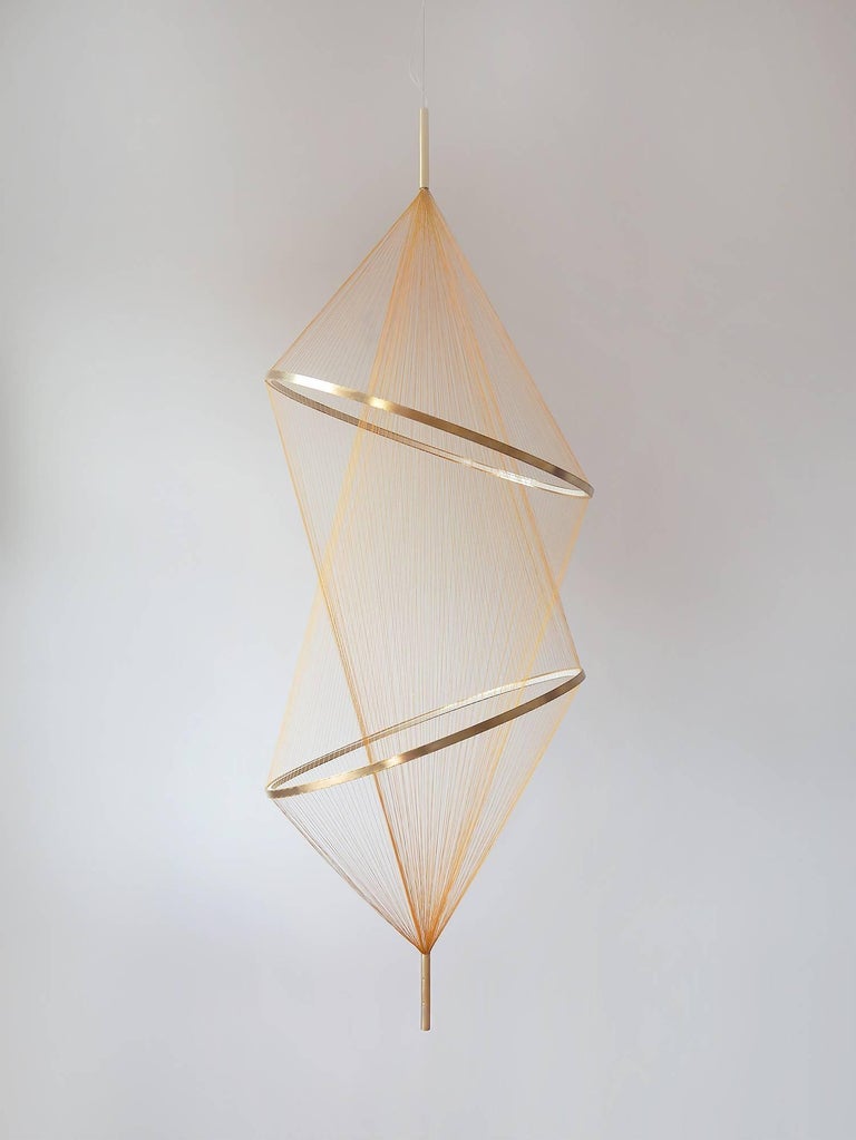 Spun Halo Pendant Lamp, Light Sculpture, Woven Chandelier For Sale at ...