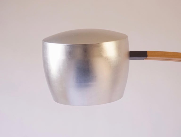 Convex, Aluminum Spun Shade Floor Lamp with Laminated Ash Arm For Sale ...