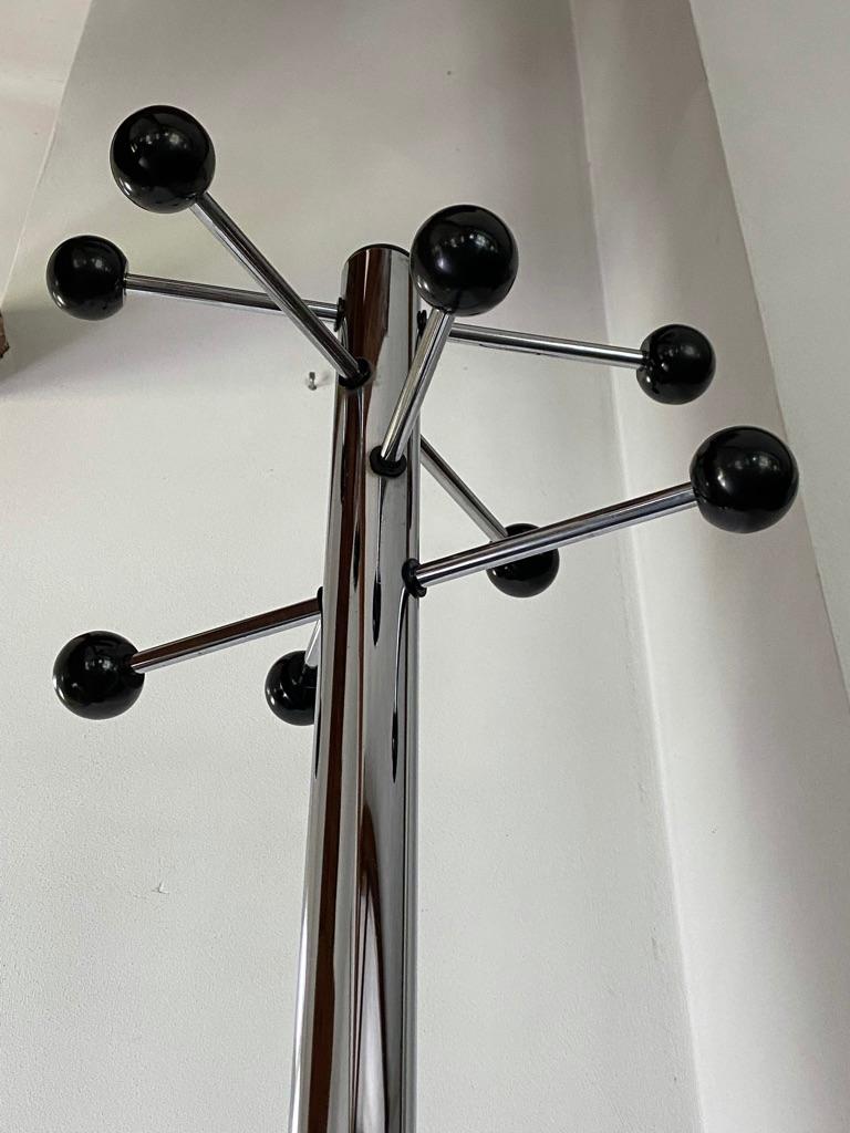 Sputnik '60 S Coat Stand in Chrome and Black, with Adjustable Crown ...