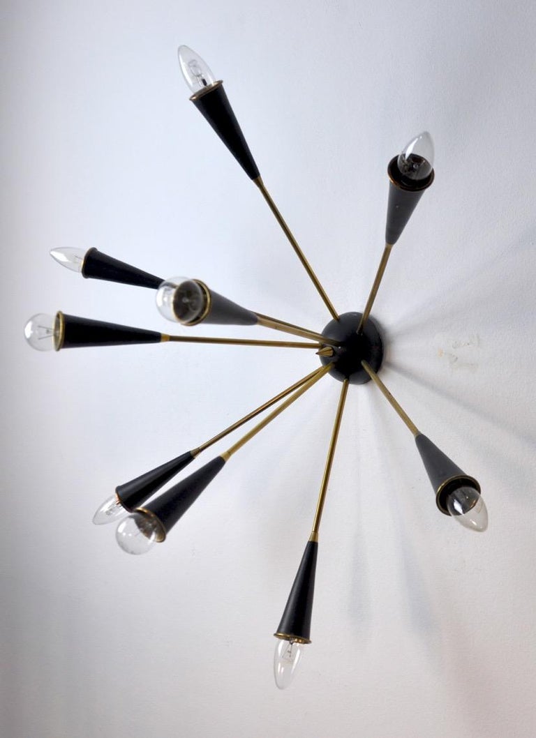 Sputnik 9-Arm Wall Light, Italy, 1960s For Sale at 1stDibs