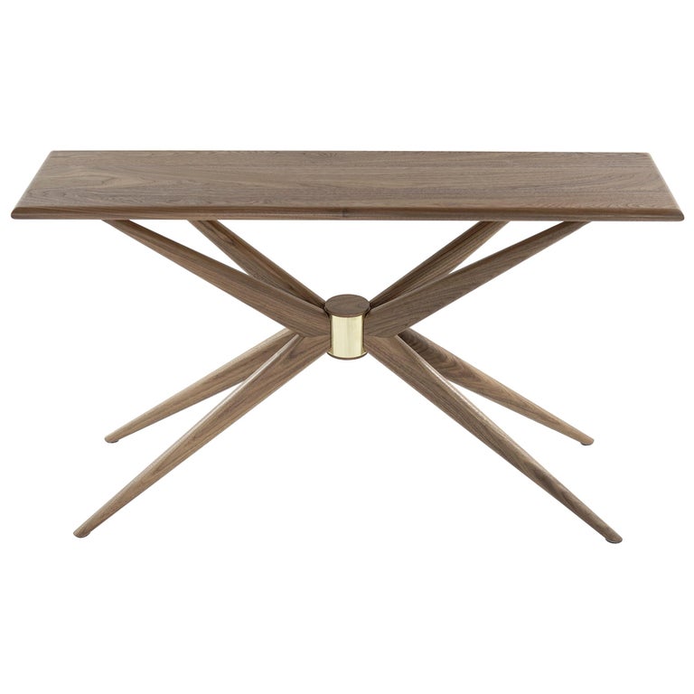 Sputnik Console Table in Walnut For Sale at 1stDibs