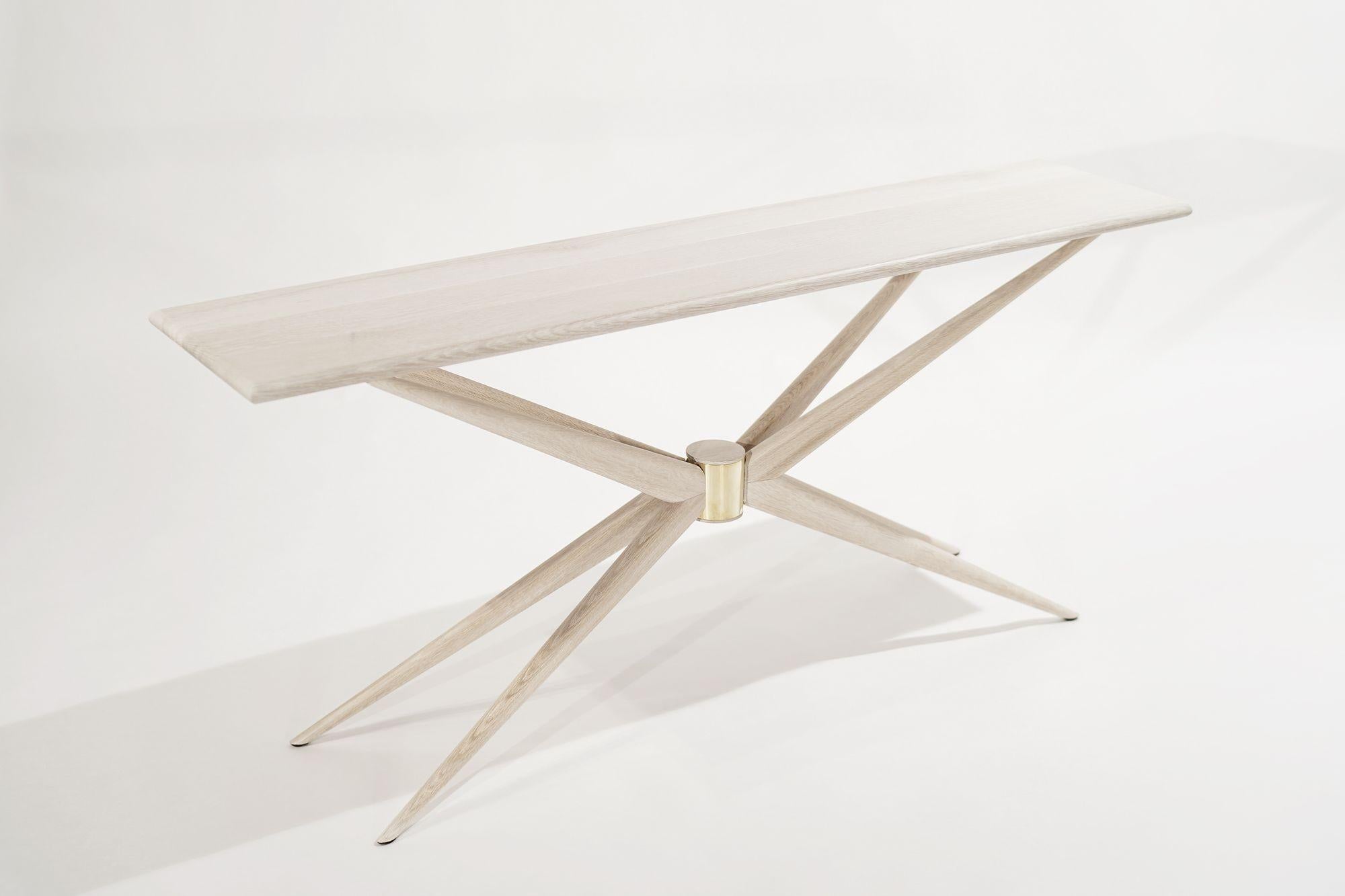 Sputnik Console Table in White Oak For Sale at 1stDibs