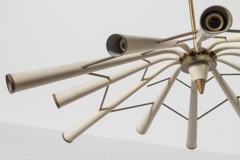 Sputnik Italian Mid-Century Chandelier with 12 Lights For Sale at 1stDibs
