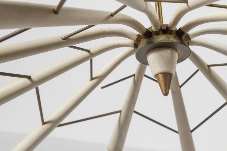 Sputnik Italian Mid-Century Chandelier with 12 Lights For Sale at 1stDibs