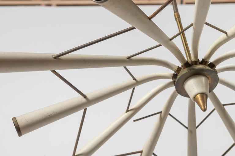 Sputnik Italian Mid-Century Chandelier with 12 Lights For Sale at 1stDibs