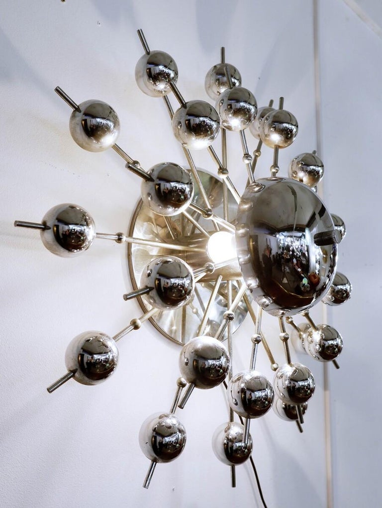 'Sputnik' Space Age Wall Sconces, 'a Pair', Chrome, 1970s For Sale at ...