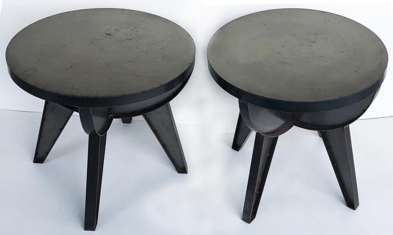Sputnik Studio Industrial Recycled Steel Side Tables by Kevin Shahan ...