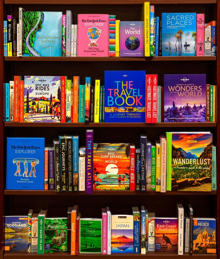 SQRA - Travel Bookscape I (Brown 56" x 48") For Sale at 1stDibs