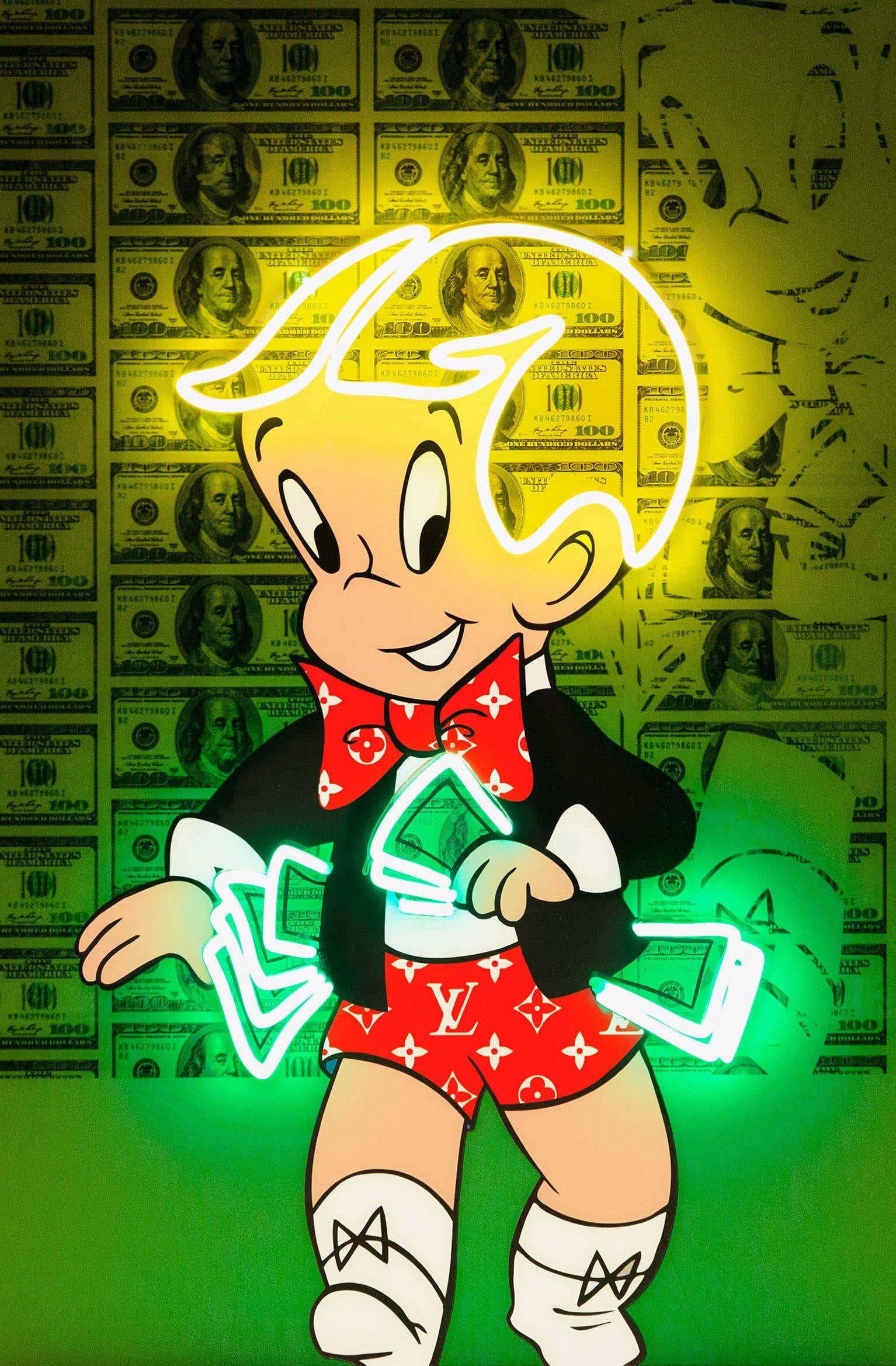 SQRA Neon Richie Rich 72 X 48 En Vente Sur 1stDibs SQRA Neon Richie Rich 72 X 48 En Vente Sur 1stDibs
