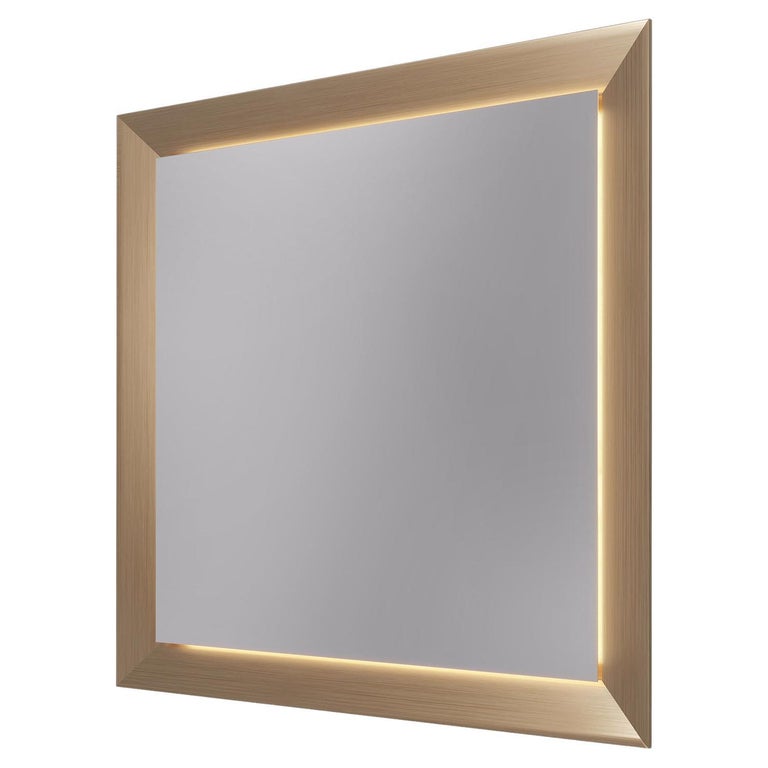 Squadro Gold Matte Mirror For Sale at 1stDibs