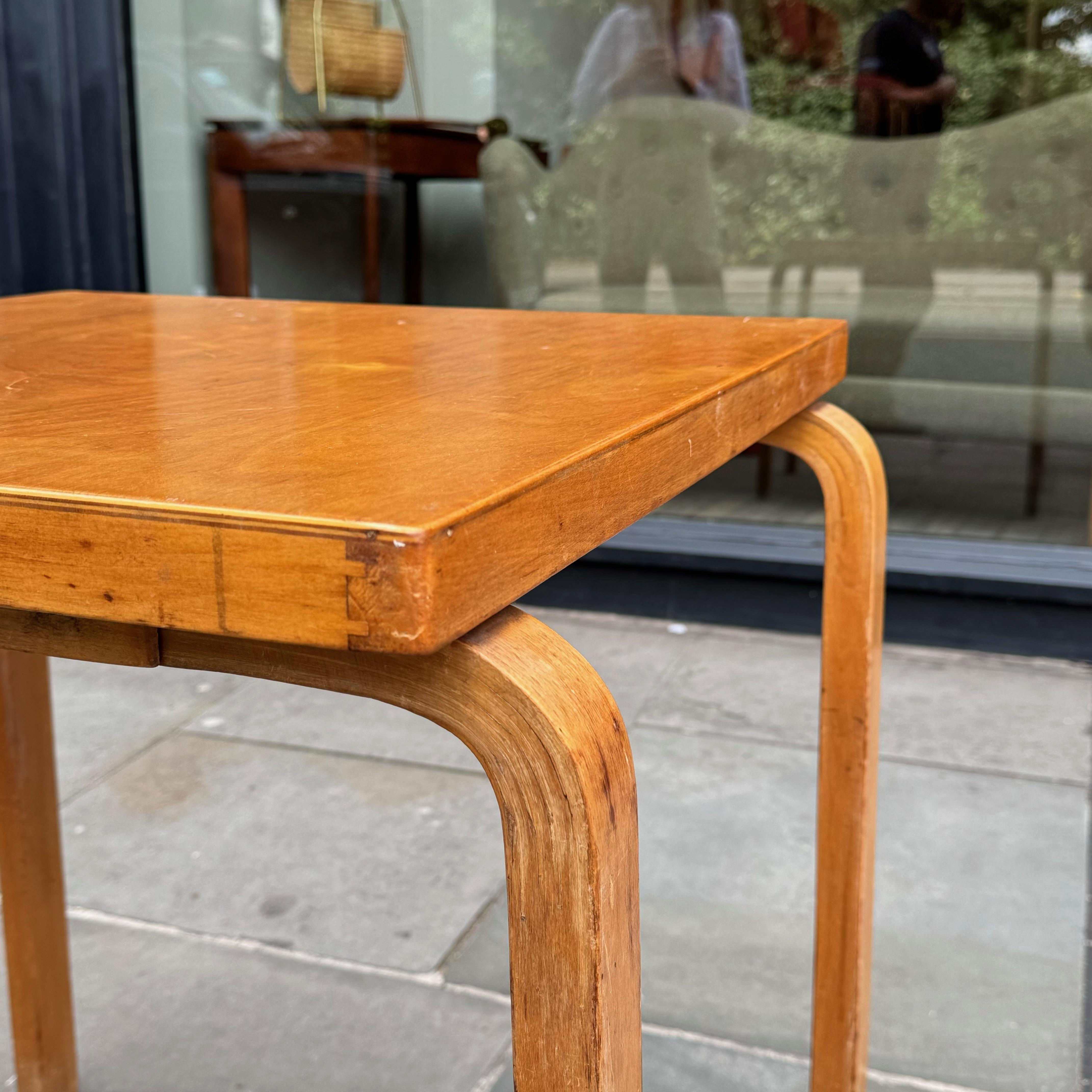 Square Birch Table by Alvar Aalto For Sale at 1stDibs