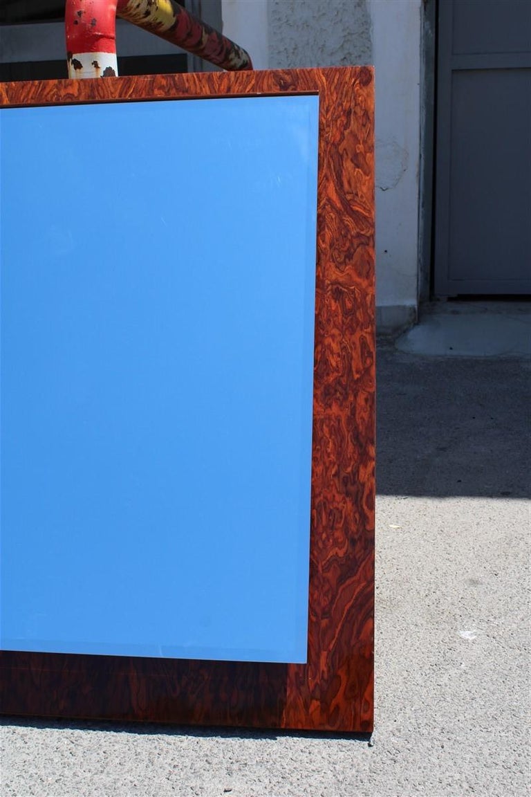 Square Briar Wall Mirror by Walnut Italian Design, 1970 For Sale at 1stDibs