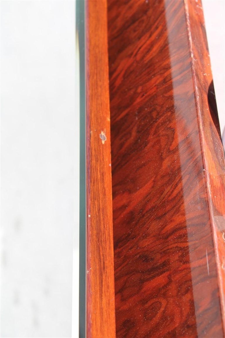 Square Briar Wall Mirror by Walnut Italian Design, 1970 For Sale at 1stDibs