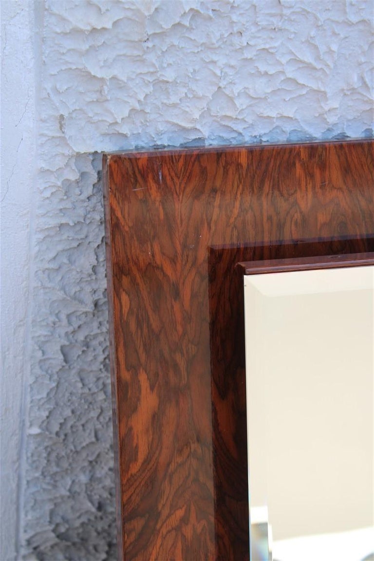 Square Briar Wall Mirror by Walnut Italian Design, 1970 For Sale at 1stDibs