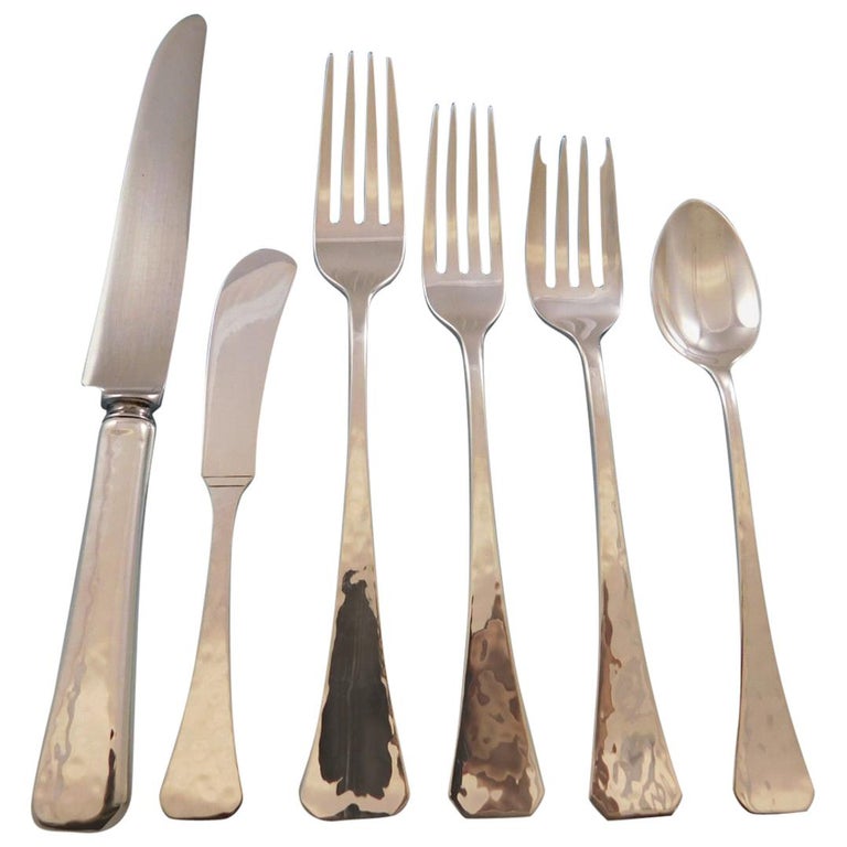 Square by Porter Blanchard Sterling Silver Flatware Set Service Dinner ...