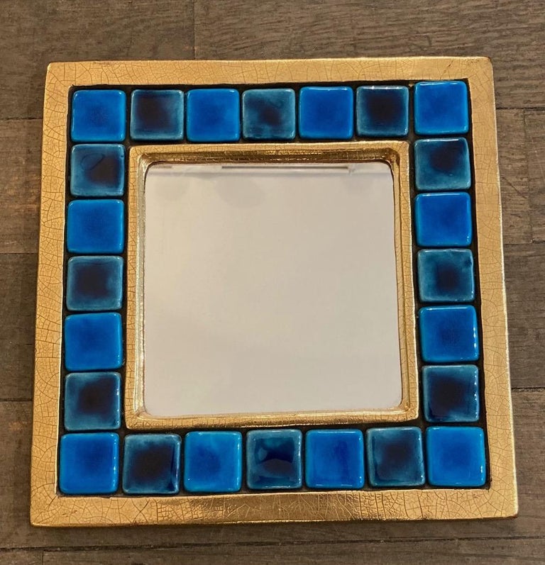 Square Ceramic Mirror by Mithé Espelt at 1stDibs