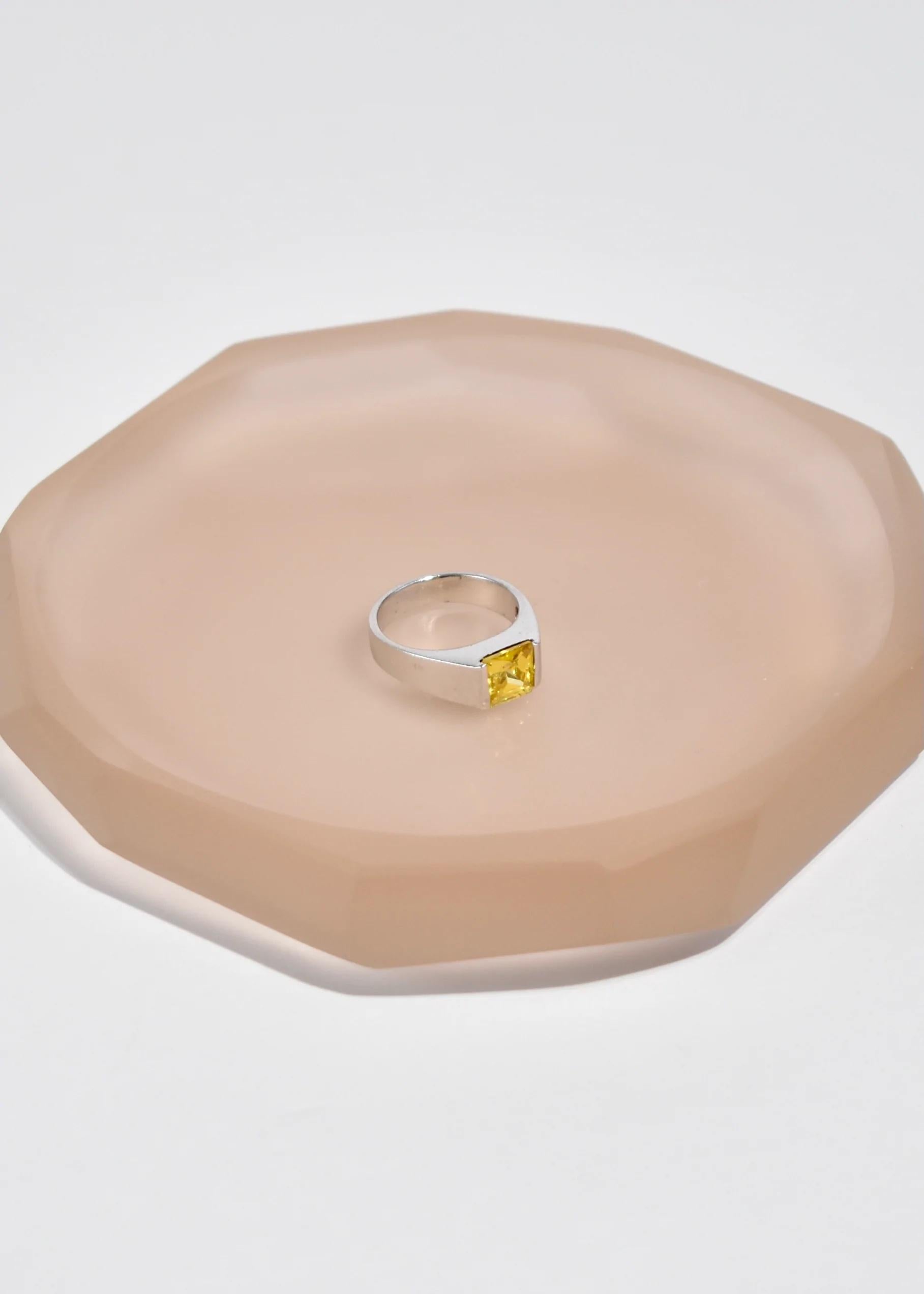 Square Citrine Ring at 1stDibs