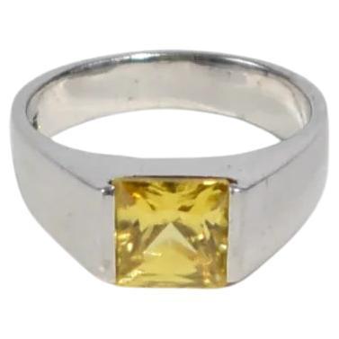Square Citrine Ring at 1stDibs