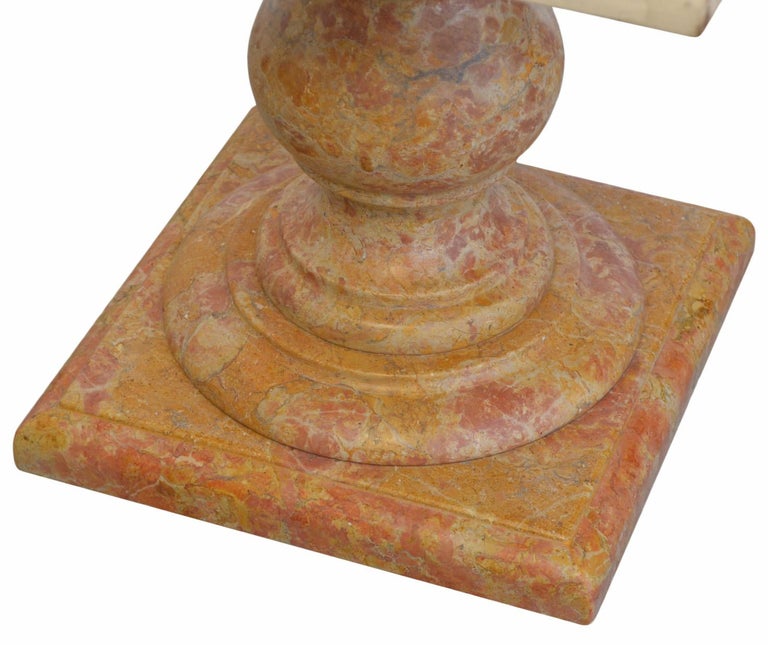 Cupioli Square Coffee Table Scagliola Top Yellow Marble Base Handmade ...