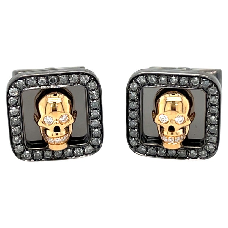 Square Cufflinks Skull For Sale at 1stDibs