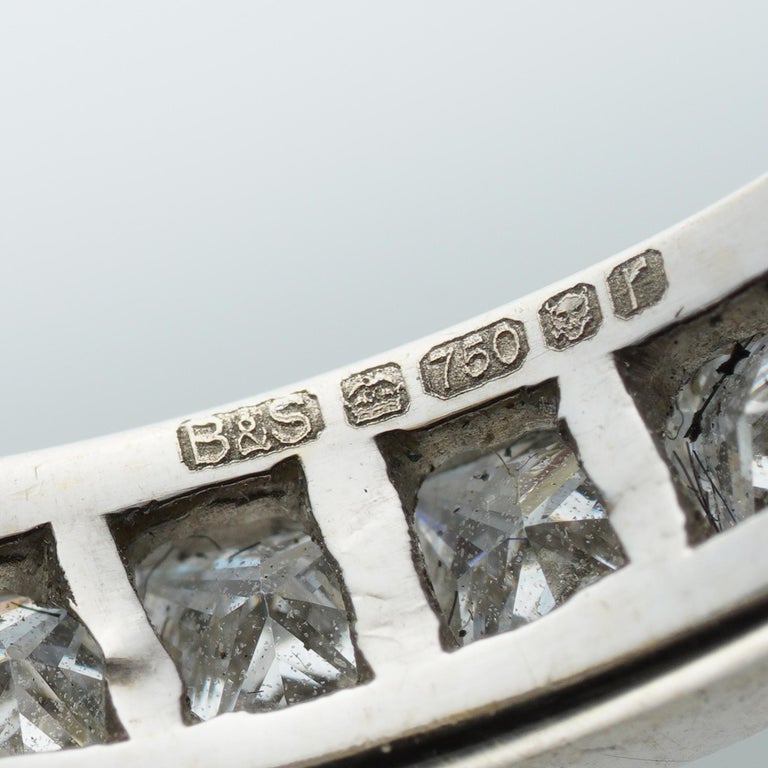 Square-Cut Diamond Set Full Eternity Ring For Sale at 1stDibs
