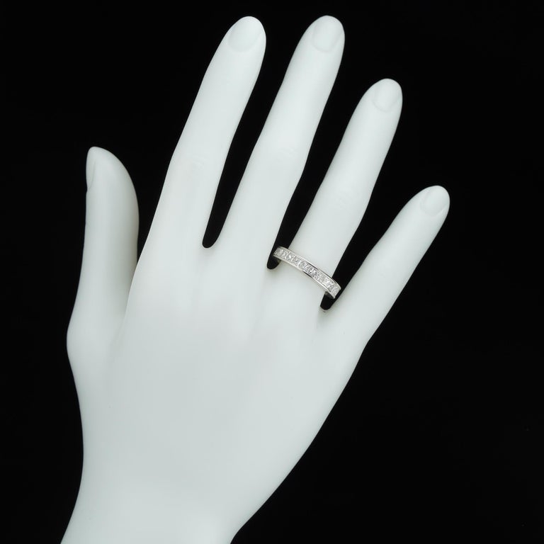 Square-Cut Diamond Set Full Eternity Ring For Sale at 1stDibs