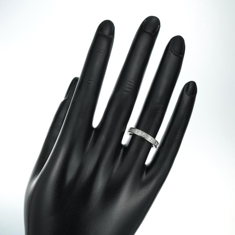 Square-Cut Diamond Set Full Eternity Ring For Sale at 1stDibs