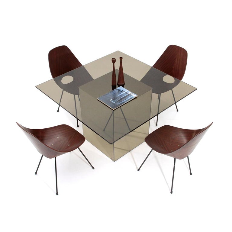 Square Dining Table Block by Nanda Vigo for Acerbis, 1970s at 1stDibs
