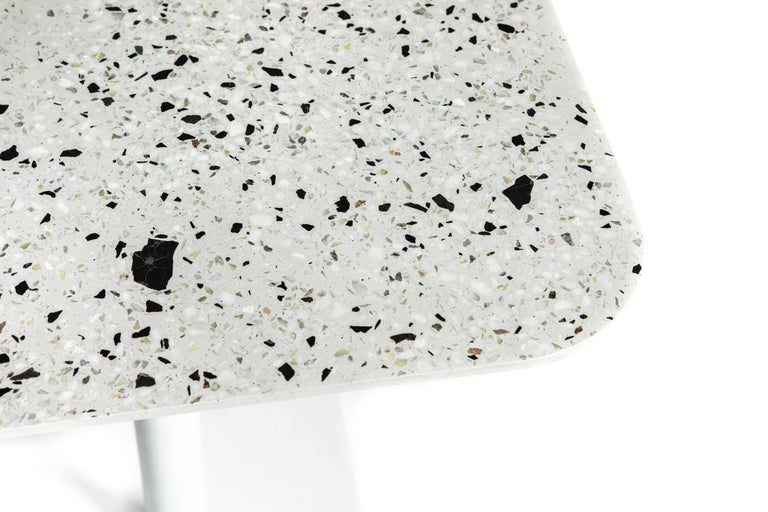 Square Dining Table 'i' in Black Terrazzo For Sale at 1stDibs