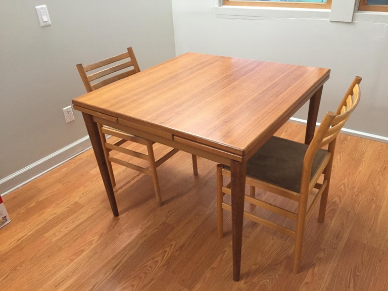 Square Expandable Dining or Game Table For Sale at 1stDibs | expandable ...
