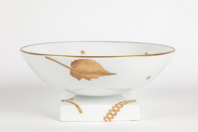 Square Footed Bowl Trionfo Italiano pattern Gio Ponti for Richard ...