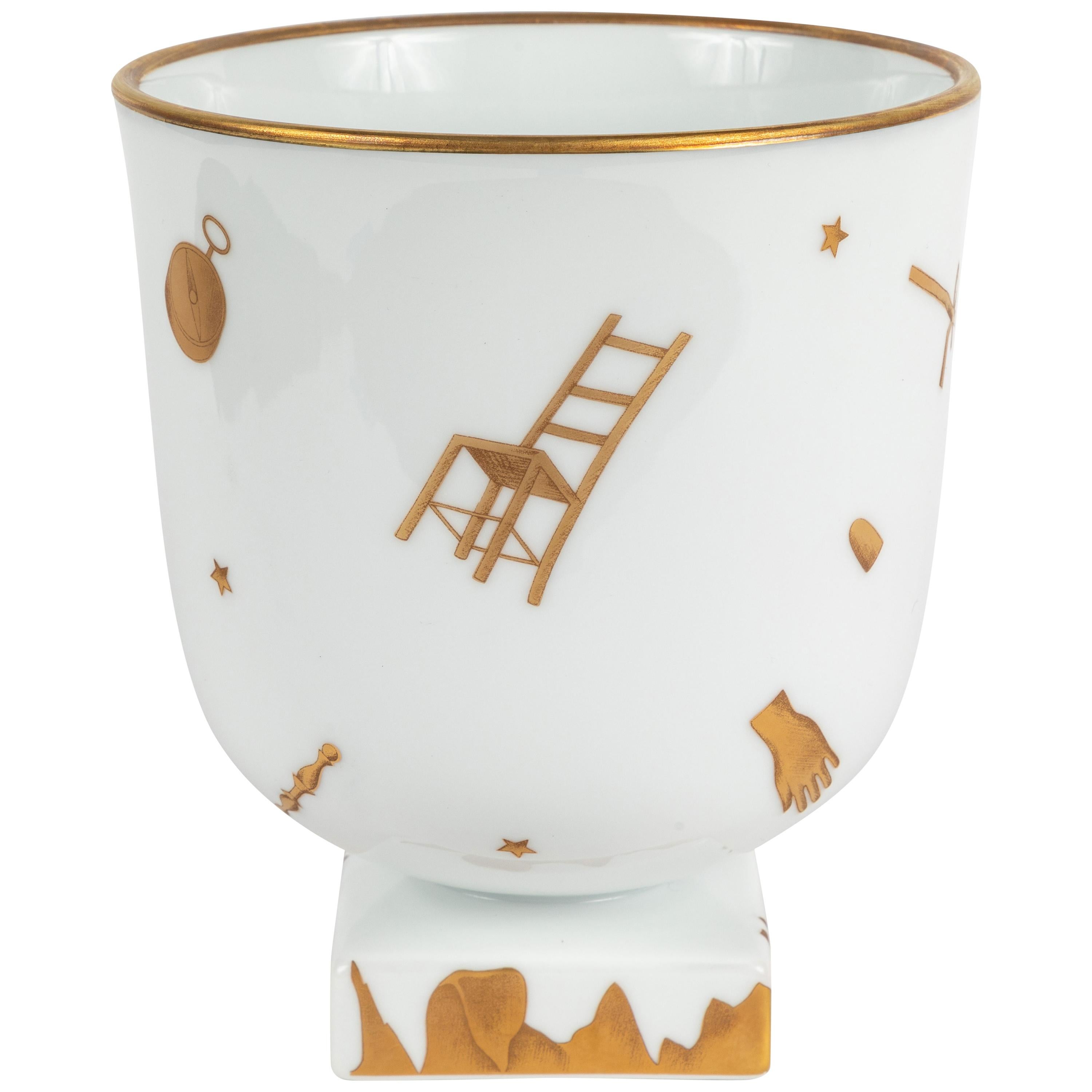 Square Footed Vase Trionfo Italiano Pattern Gio Ponti for Richard ...