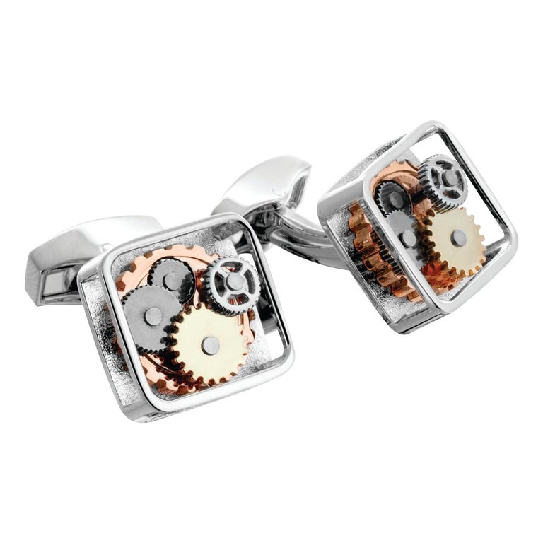 Square Gear Cufflinks at 1stDibs