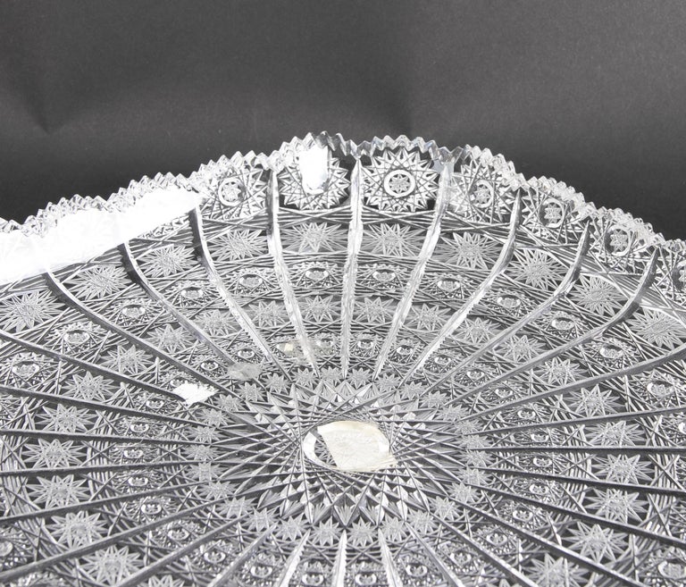 Square Hand-Cut Bohemian Crystal Tray For Sale at 1stDibs