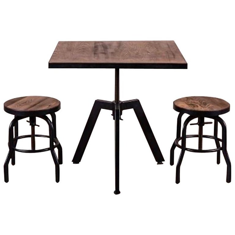 Square Height Adjustable Table Range, 20th Century For Sale at 1stDibs