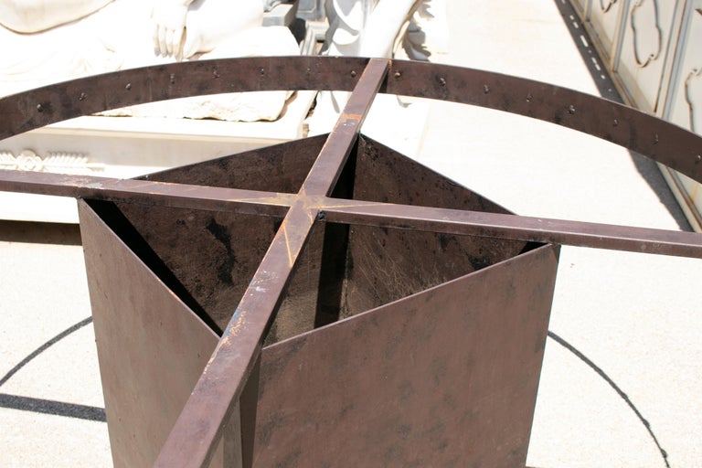 Square Iron Table Base with Ornamental Border Ideal for Round Table Top ...