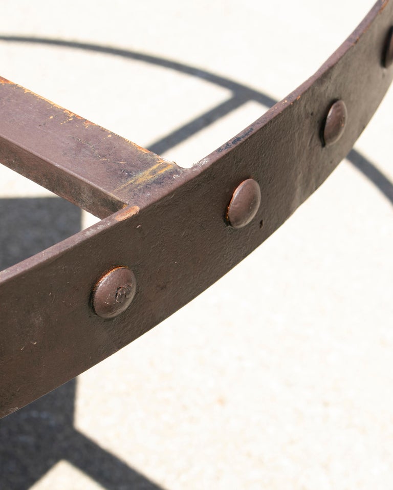 Square Iron Table Base with Ornamental Border Ideal for Round Table Top ...