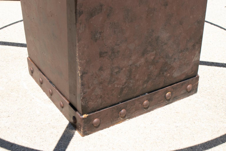 Square Iron Table Base with Ornamental Border Ideal for Round Table Top ...