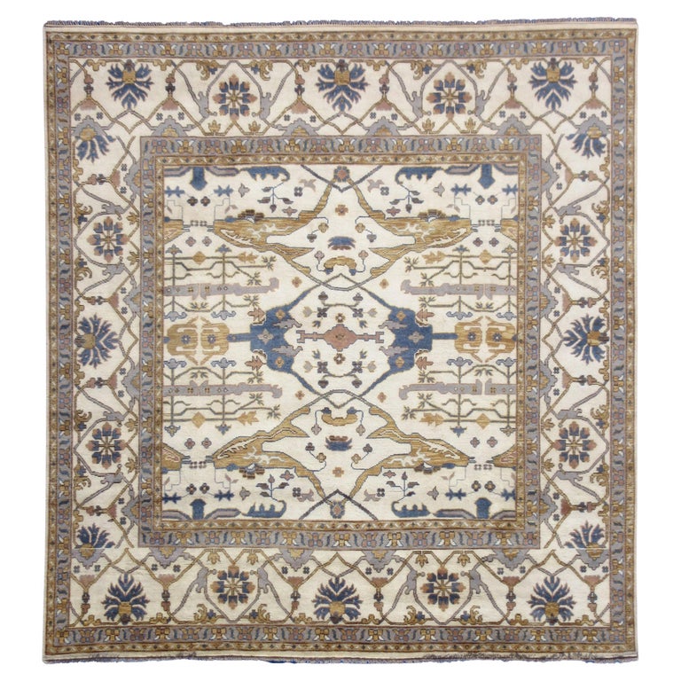 Square Ivory Oushak For Sale at 1stDibs