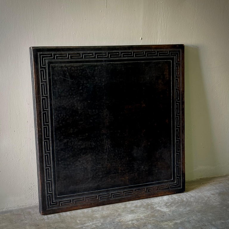 Square Leather Table Top in the Style of Angel Pazmino For Sale at 1stDibs