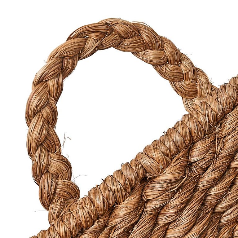 Square Lubid Abaca Basket, Natural Abaca 24x20" For Sale at 1stDibs