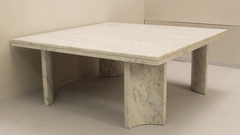 Square Marble Coffee Table with Curved Legs at 1stDibs | curved marble ...