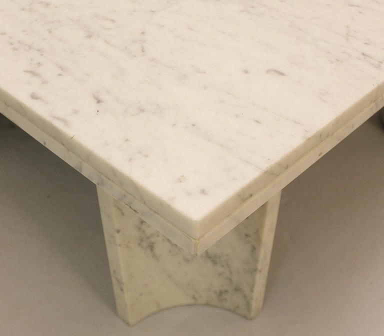 Square Marble Coffee Table with Curved Legs at 1stDibs | curved marble ...