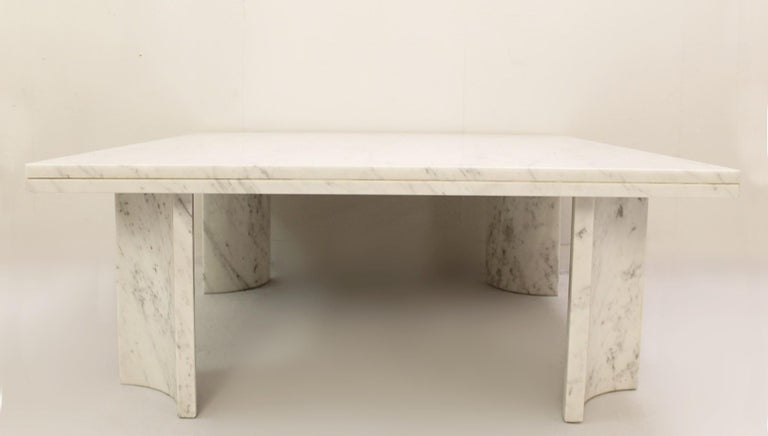 Square Marble Coffee Table with Curved Legs at 1stDibs | curved marble ...