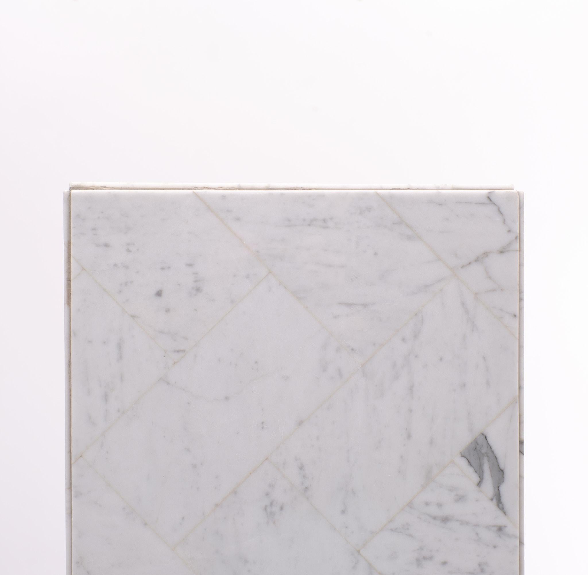 Square Marble Pedestal 1970s France For Sale at 1stDibs