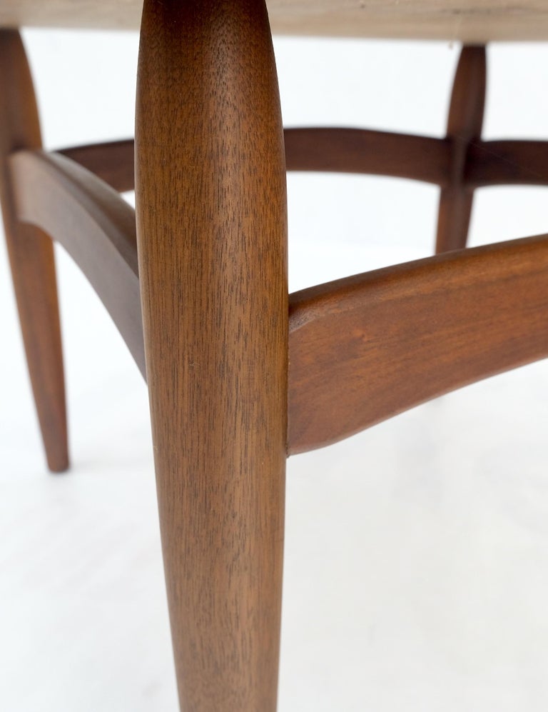 Square Mid-Century Modern Walnut Dowel Leg Side Coffee Occasional Table ...