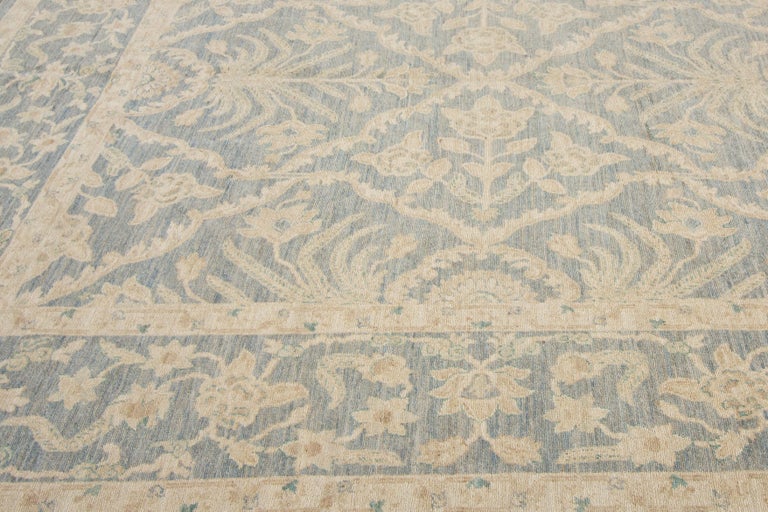 Square Modern Paki Peshawar Rug For Sale at 1stDibs